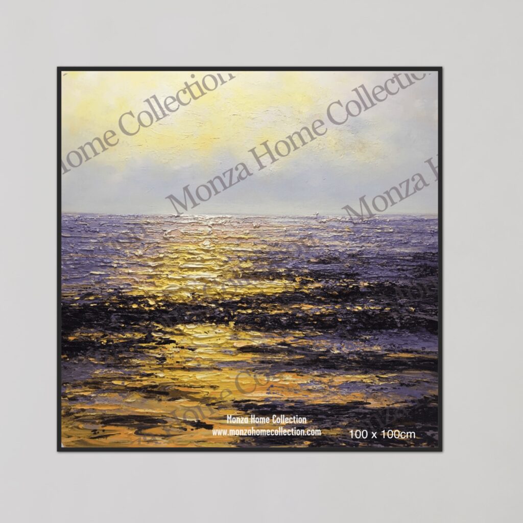 Heavy Texture-Sunset at Maldives (100*100cm) – Monza Home Collection